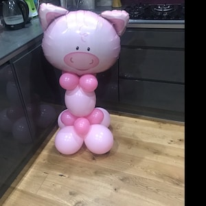 Giant Pig Balloon Sculpture DIY 4.1ft Pig Balloon Display DIY Kit Farm ...