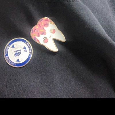 Pink Sweet Tooth Pin Hard Enamel Pin Cloisonné Tooth Lapel Pin Enamel ...