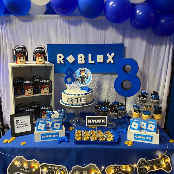 Roblox Birthday Party Customizable Cupcake Donut or Pastry Toppers ...