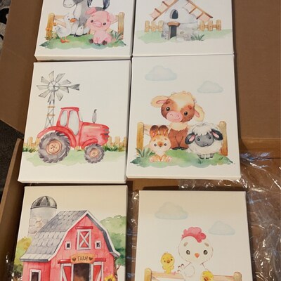 Farm Animal Prints, Farm Nursery Printable Wall Art, Farm Playroom ...