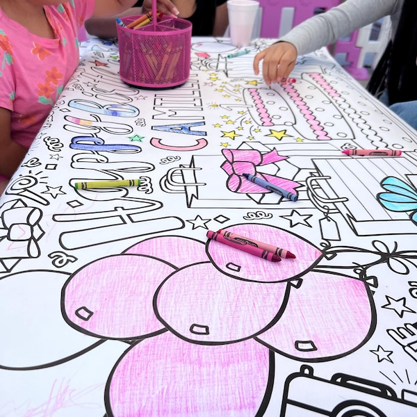 GIANT Halloween Coloring Poster or Table Cover Paper Pumpkin Tablecloth ...