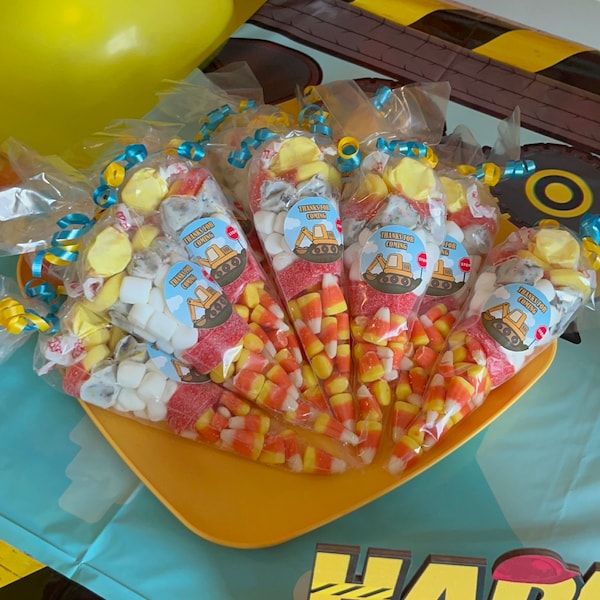 Set of 12 Personalized Princess Birthday Candy Filled Cones, Kids Party ...