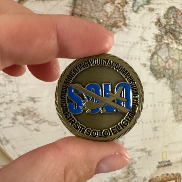 First Solo Flight Challenge Coin W/ Free Engraving - Etsy