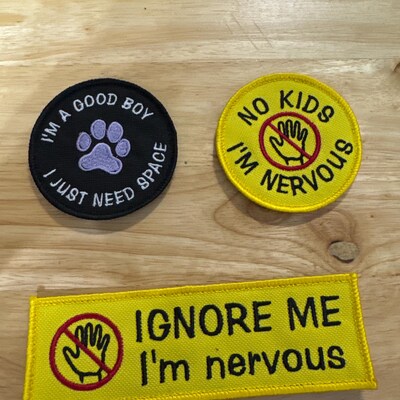 Socially Selective Embroidered Dog Patch 3-inch Round Patch Patch for ...