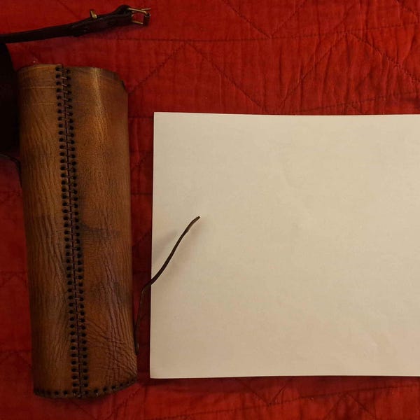Leather Scroll Case for LARP Document Tube for Cosplay Medieval Viking ...