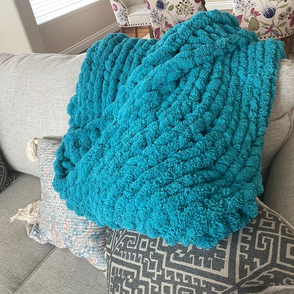 Super Chunky Knit Blanket, Chunky Blanket, Chunky Knits, Merino Wool ...