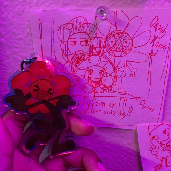 Flower Bfdi Keychain Ii Object Show Osc - Etsy