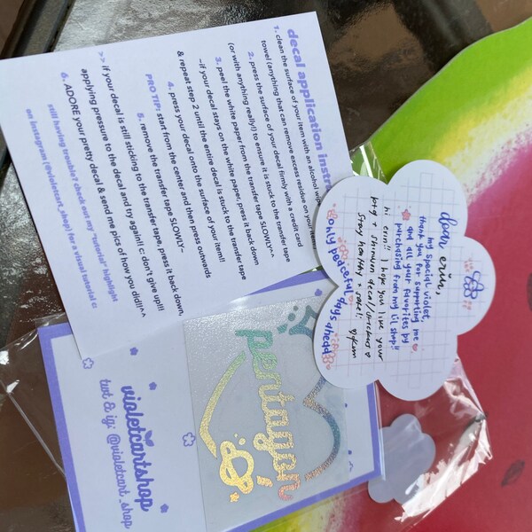 Pentagon UNI Heart Lightstick Holographic Decal Stickers for Pentagon ...