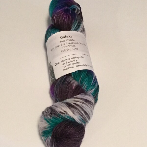 Galaxy | READY TO SHIP | Hand Dyed Yarn, Indie Dyed Yarn, Sock Yarn ...
