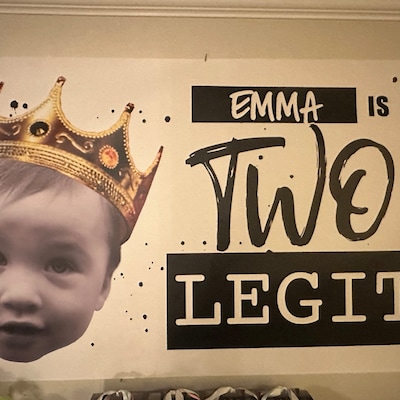 Two Legit Birthday Banner, Two Legit Welcome Banner, Two Legit Banner ...