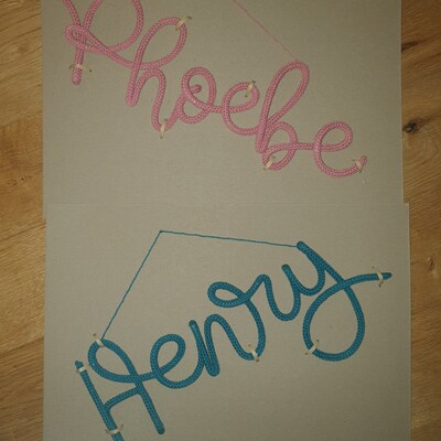 Custom Wire Name Sign up to 10 Letters Knitted Name Personalised Gift ...