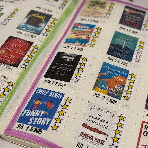 5 Star Book Rating Planner Stickers - Review Tracker - Etsy