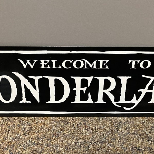 Welcome to Wonderland Aluminum Sign Alice in Wonderland Decor Gift ...