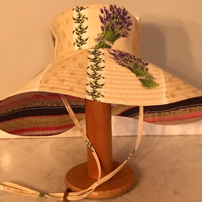 French Provence Yellow Lavender Stripe Fabric 63 Wide Priced by the ...