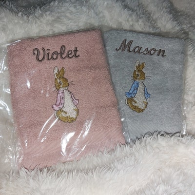 Peter Rabbit Bath Towel Gift Set Beatrix Potter/ Personalised Towel Set ...