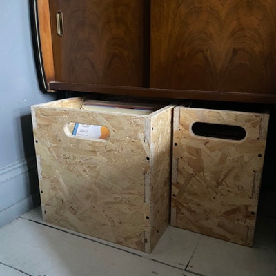 3 Pack 1/2 Width 12 Osb Record Crate - Etsy