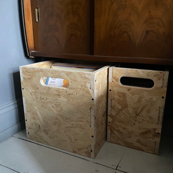 3 Pack 1/2 Width 12" Osb Record Crate - Etsy