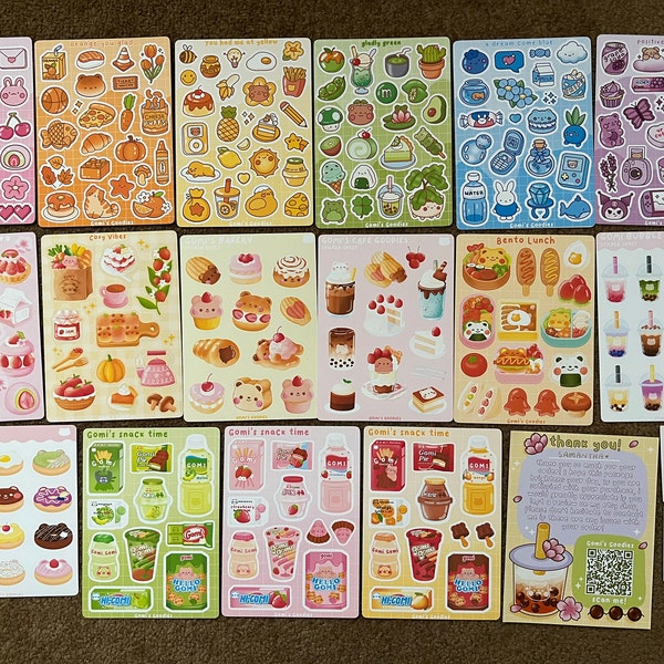 Colour Series | Matte Sticker Sheet - Cute Stationary - Kawaii Sticker ...