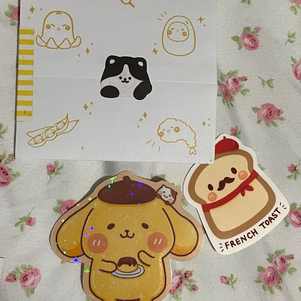 Coffee and Toast Sticky Notes/ Cosy Bakery Cafe Theme/ Cute Office ...