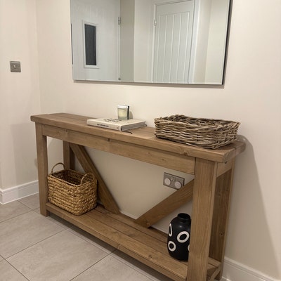 Rustic Bedside Table With Drawer Reclaimed Wooden Side Table Handmade ...