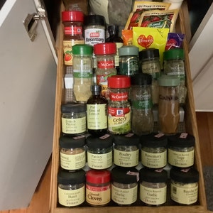 Customizable Spice Rack Drawer Organizer Horizontal Spice - Etsy