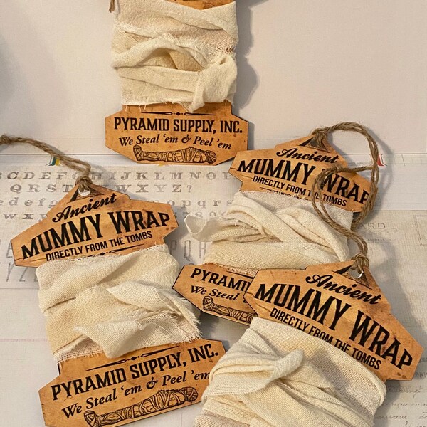 Mummy Wrap Halloween Card, Vintage Style Digital Download, Printable ...