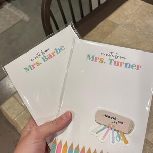 Personalized Teacher Appreciation Card, Cute Thank You Teacher End of ...