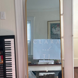 Wedding Welcome Sign Customizable Names Mirror, Acrylic, Cardboard ...