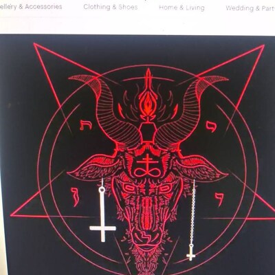 INVERTED CROSS Necklace Upside Down Cross Necklace Satanic - Etsy