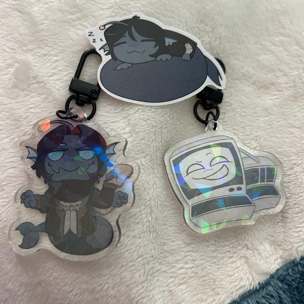 Roblox Pressure Holographic Acrylic Keychains - Sebastian Solace and ...
