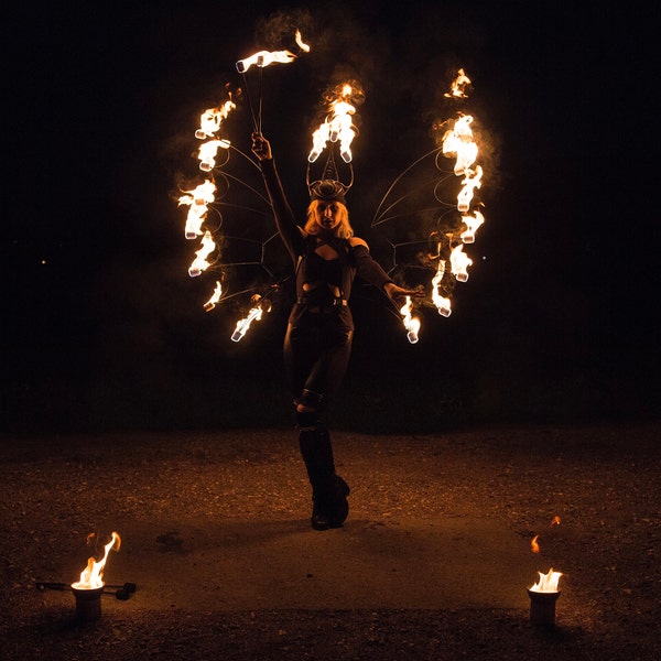Big Fire Comet Poi, Cage Poi, Performance Poi, Big Poi, Huge Poi ...