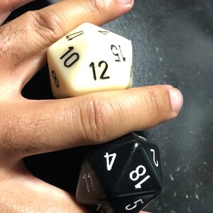 Jumbo 34mm SOLID D20 Die Multiple Color Options RRPG Tool Tabletop ...