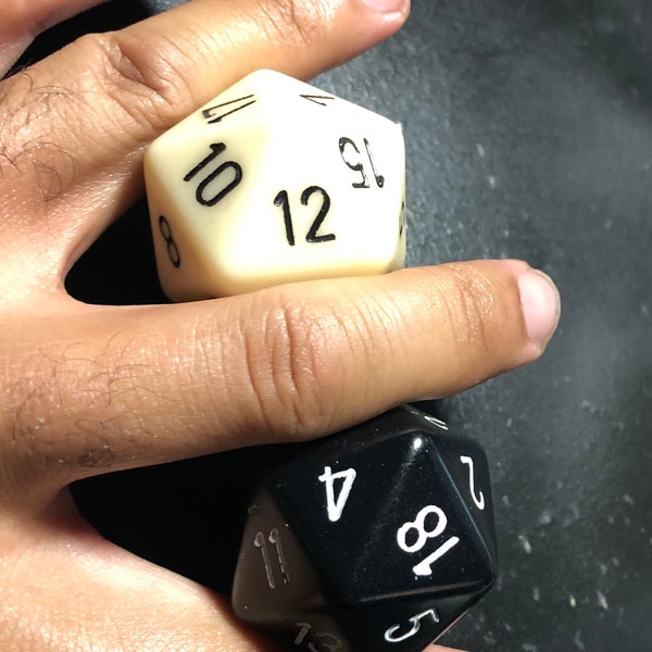 Jumbo 34mm SOLID D20 Die - Multiple Color Options - RRPG Tool Tabletop ...