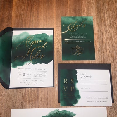 Handmade Paper Wedding Invitation Suite, Textured Wedding Invitation ...