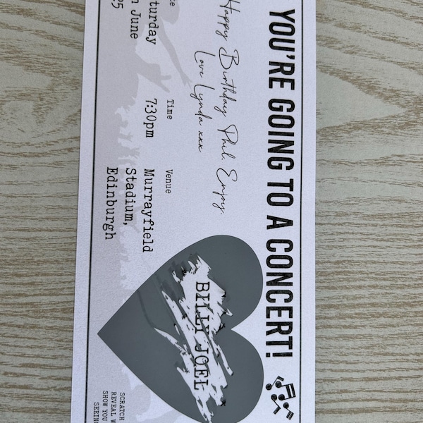 Personalised Surprise Birthday Card | Personalised Surprise Concert ...