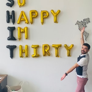 So Happy Im Thirty Balloons I'm Thirty 30th Birthday - Etsy