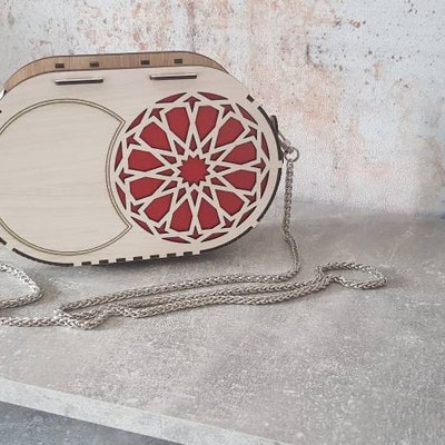 Women Purse Vector for Laser Cutting, Evening Bag DXF, Wooden Clutch ...