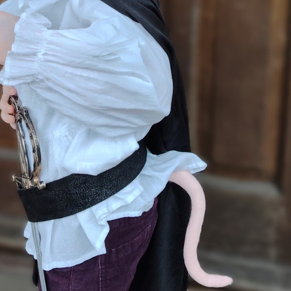 Clip on Mouse Tail Made of Pink Felt Suitable for Children and Adults ...