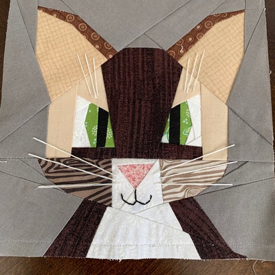 SIAMESE KITTEN Paper Pieced Block Pattern in PDF - Etsy