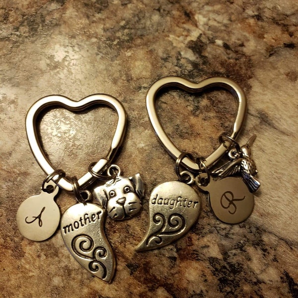 Mother Daughter Keychains, Set of 2 Mom Daughter Gifts, Mothers Day ...