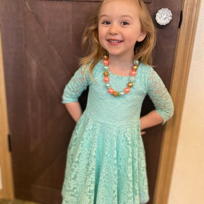 Lace, Twirly Dress, Soft Lace, Easter Dress, Formal Dress, Girls ...