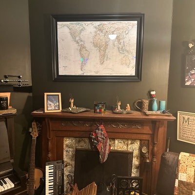 Removable Wallpaper World Map Mural Giant Map Wall Decal Detailed ...