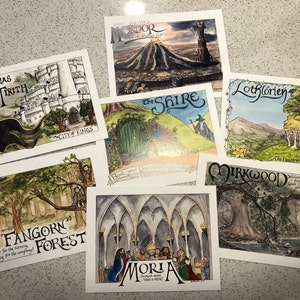Postcard Set Greetings From Middle-earth - Etsy