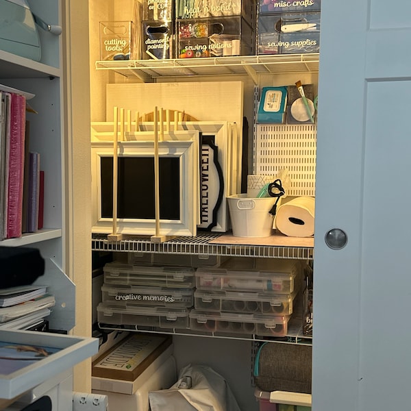 Art Storage Rack - Wooden Dowel - for Framed Art, Picture Frame, Canvas ...