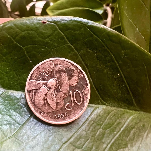 1920's 30s & 40s Italian 10 Cent Coins - Choose by Date - 1935 Italy 10 ...