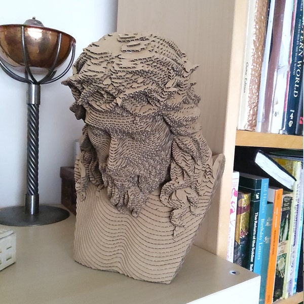 Jesus Bust - DIY Cardboard Classical Sculpture, DIY Papercraft, 3D ...