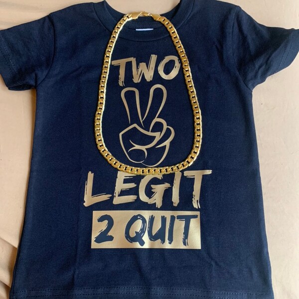 Customizable Two Legit 2 Quit Birthday Shirt, Two Legit to Quit ...