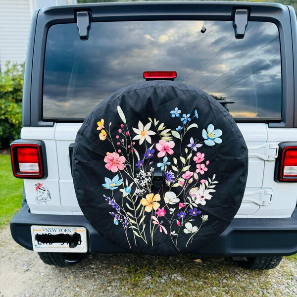 Halloween Spare Tire Cover, Cute Ghost Camper Tire Cover, Spare Tire ...