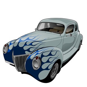 Custom Car Portrait Car Illustration Vector Art Custom | Etsy