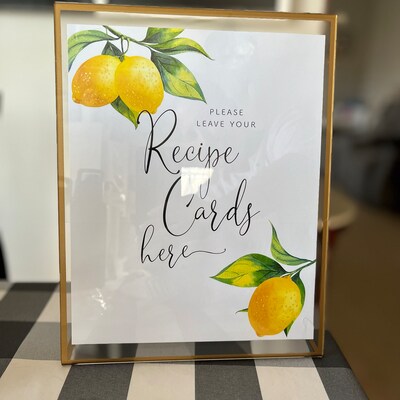 Printable Lemonade Bar Sign, Lemon Bridal Shower Signs, Lemon Wedding ...